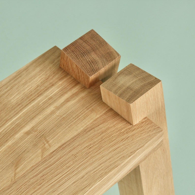 Modern Oak Wood Side Table by Alto Duo '3 Sizes' For Sale at 1stDibs