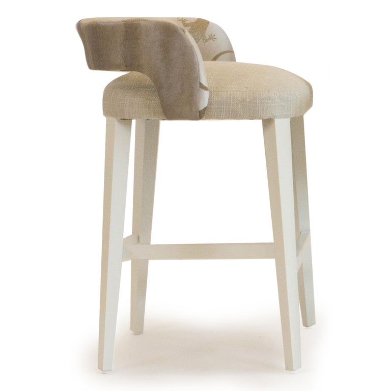 Modern Open Low Back Bar and Counter Stool For Sale at 1stDibs