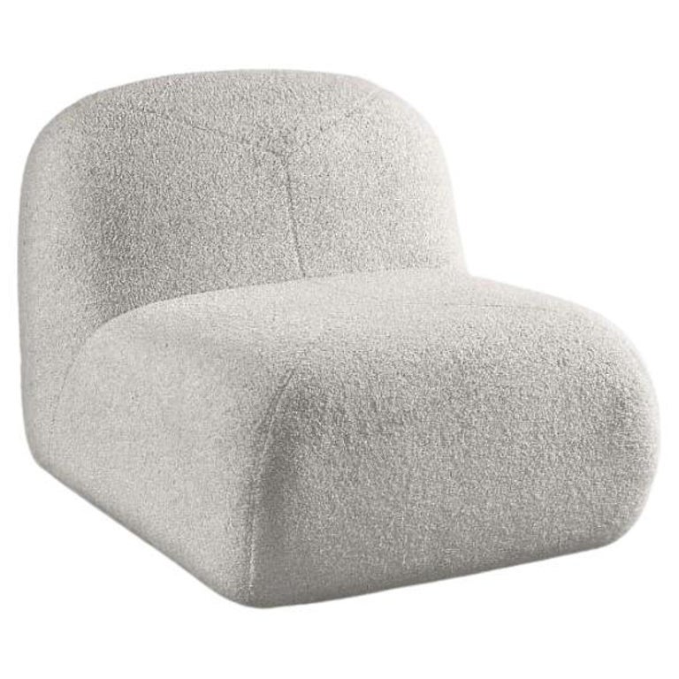 Modern Organic Lounge Chair in Boucle Fabric at 1stDibs | fabric lounge ...