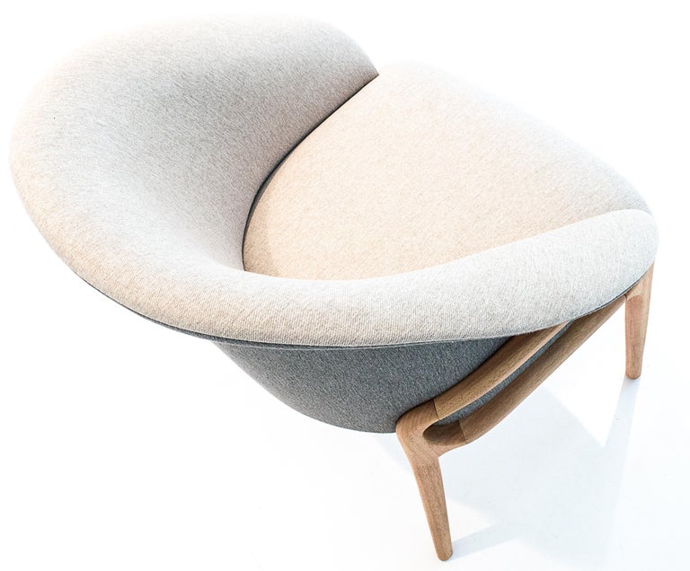 Chaise organique moderne en bois massif, sièges souples tapissés En ...
