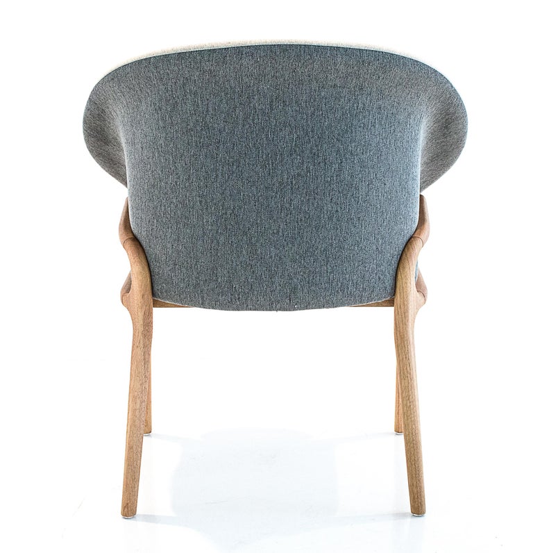 Modern Organic Chair in Solid Wood, Upholstered Flexible Seating For ...