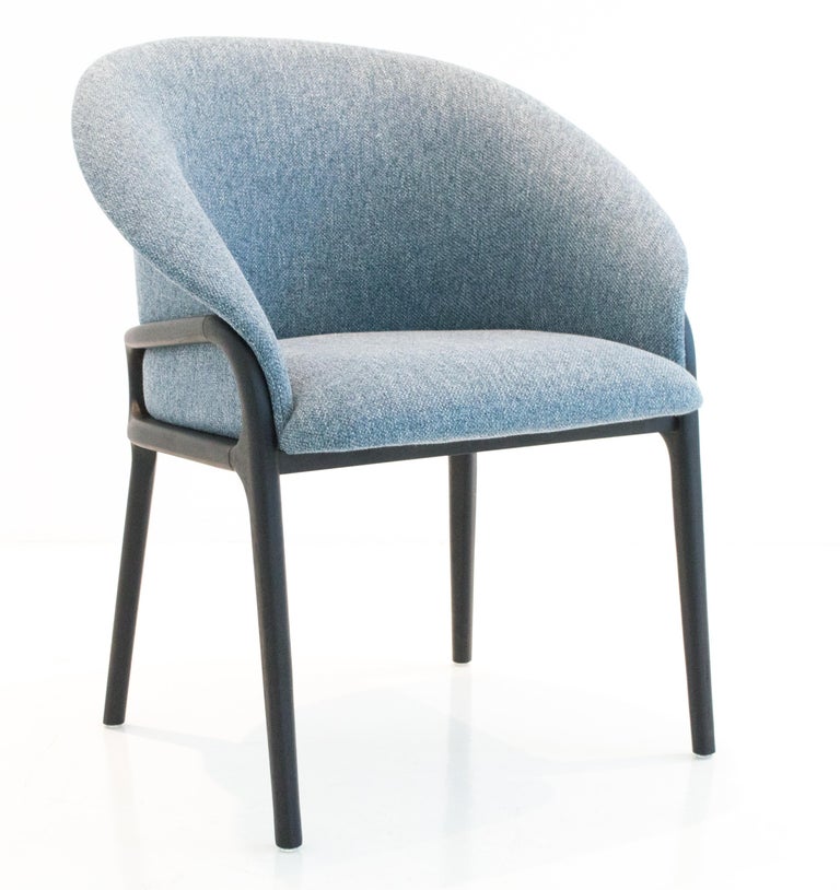 Chaise organique moderne en bois massif, sièges souples tapissés En ...