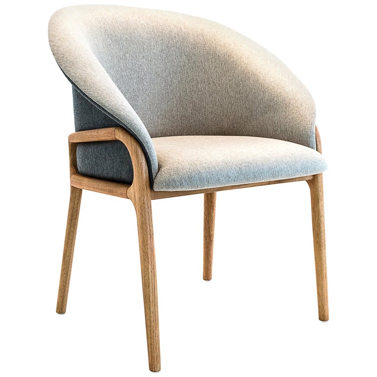 Chaise organique moderne en bois massif, sièges souples tapissés En ...