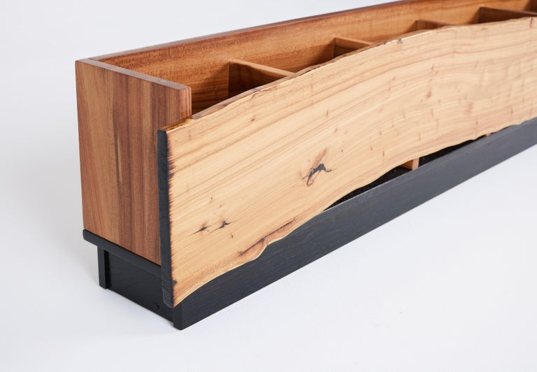 Modern Organic Live Edge Elm Slab Record Console by Carlo Stenta For ...