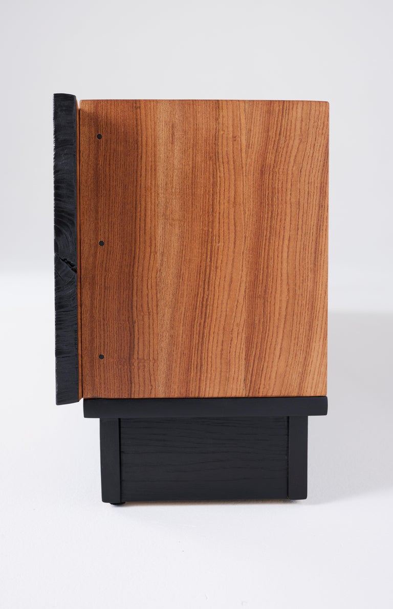 Modern Organic Live Edge Elm Slab Record Console by Carlo Stenta For ...