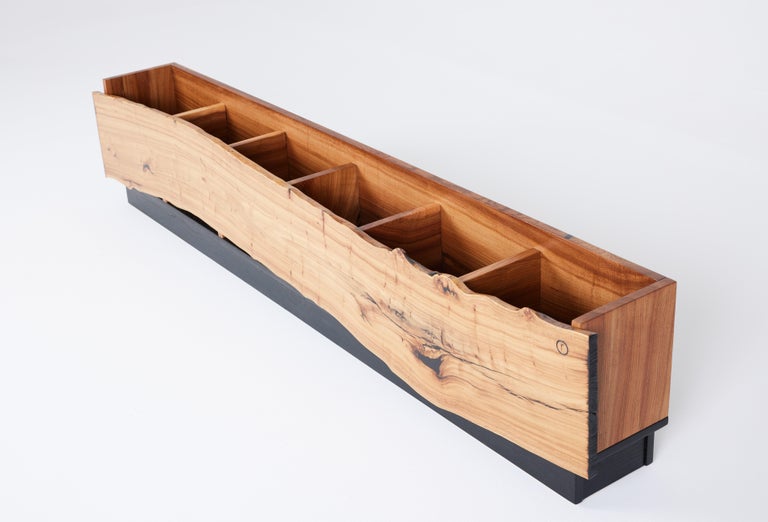 Modern Organic Live Edge Elm Slab Record Console by Carlo Stenta For ...