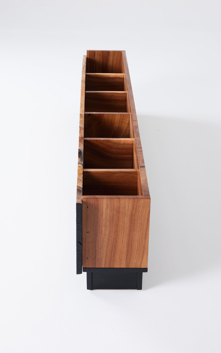 Modern Organic Live Edge Elm Slab Record Console by Carlo Stenta For ...