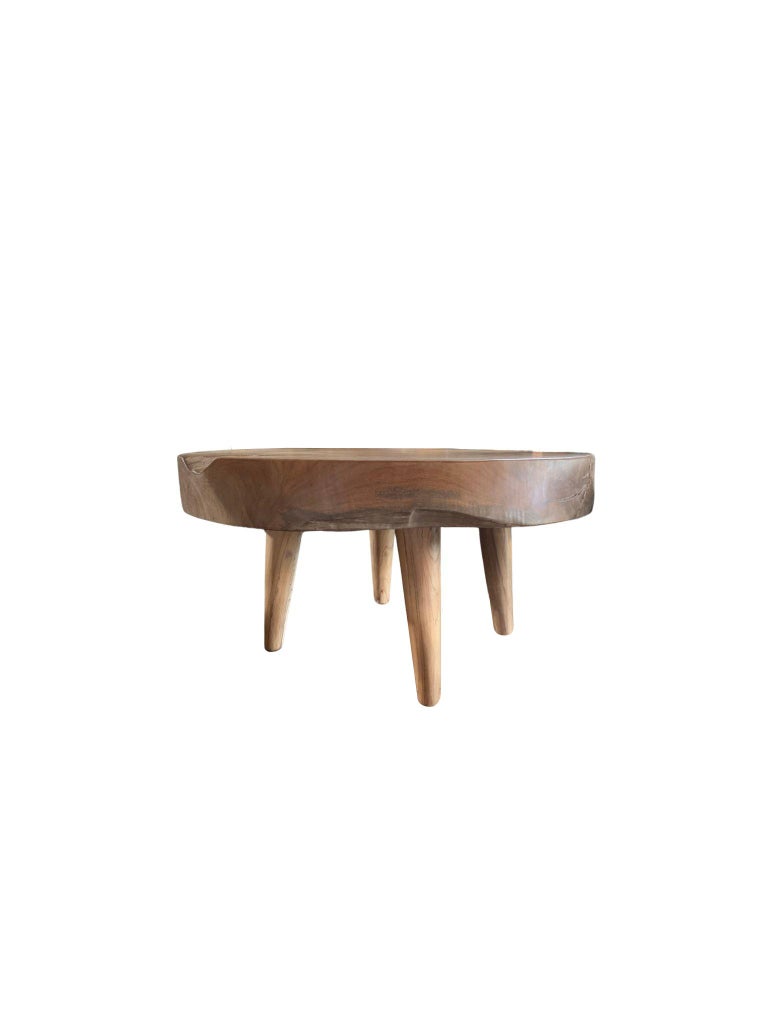 Modern Organic Side Table Crafted from Mango Wood For Sale at 1stDibs