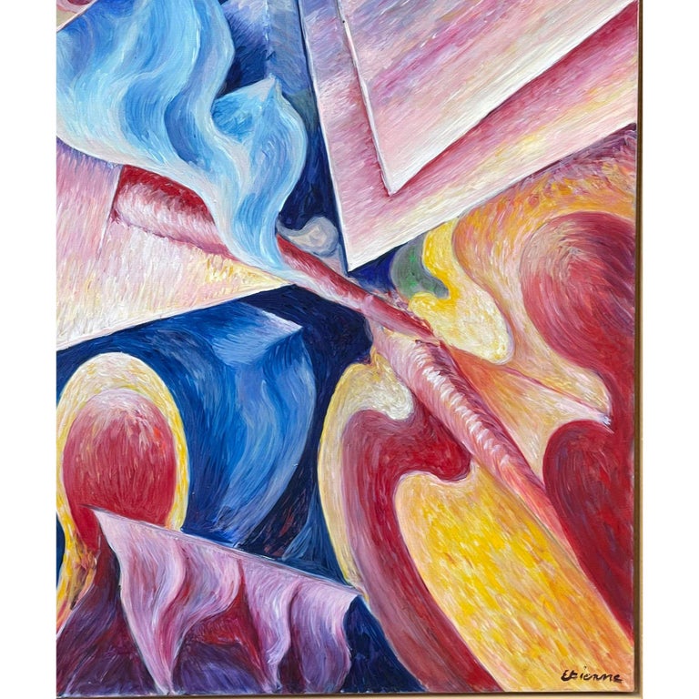 Modern Original Roger Etienne French Abstract Oil Painting, 1990s For ...