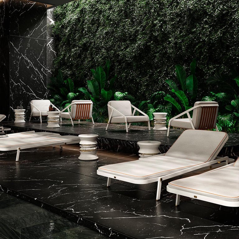 Modern Waterproof White Outdoor Sunbed For Sale at 1stDibs
