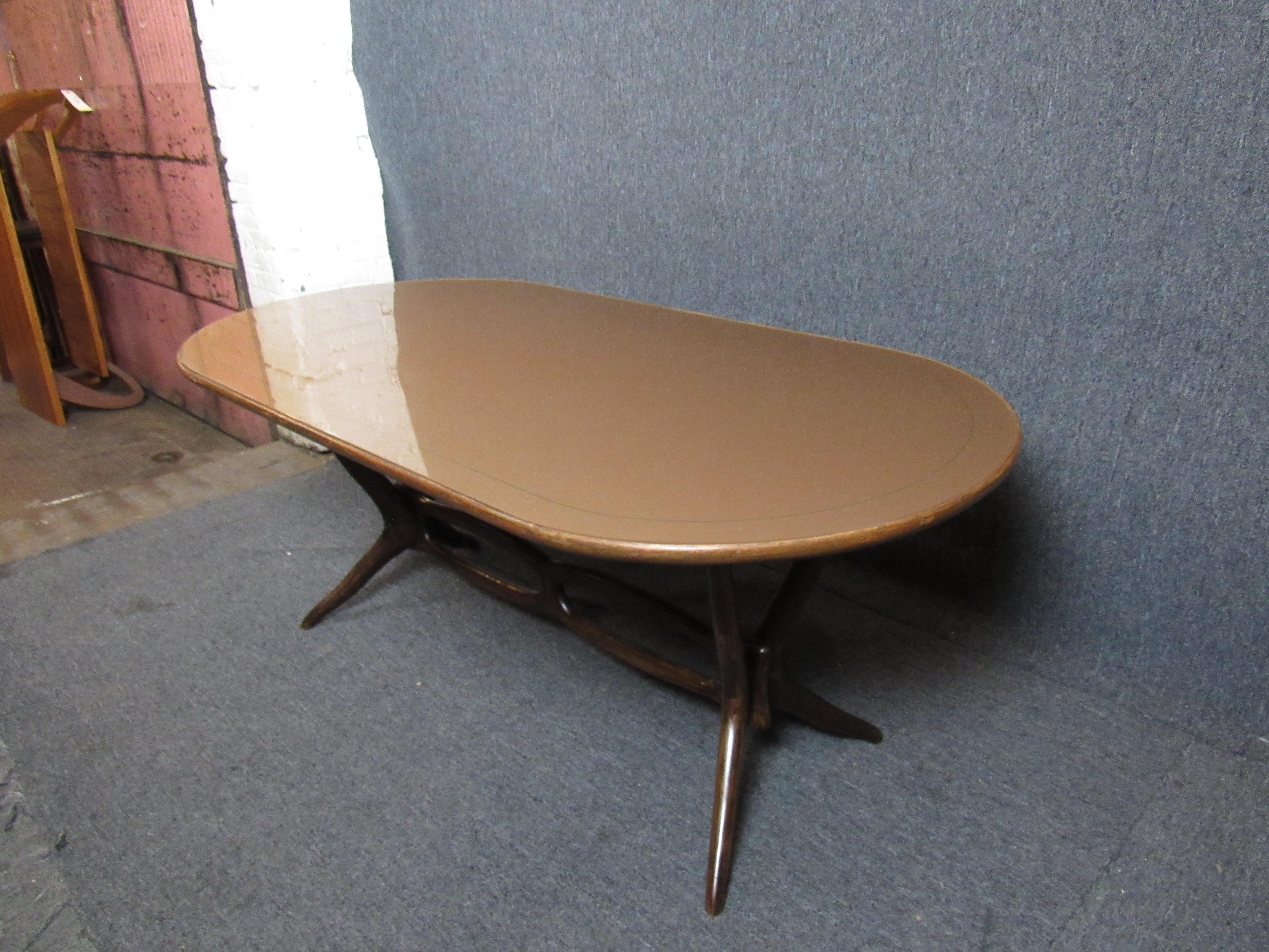 Modern Oval Glass Top Dining Table For Sale at 1stDibs