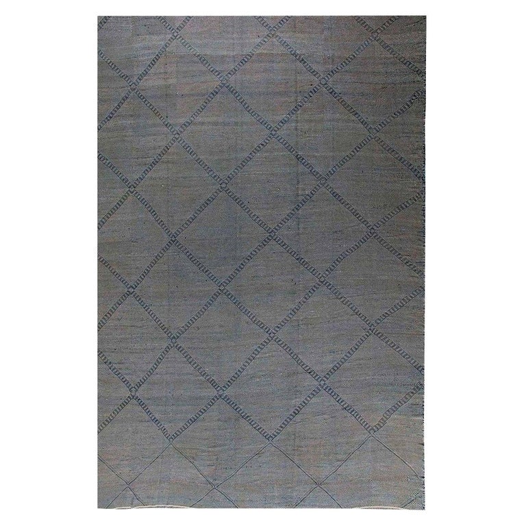 Modern Oversized Blue and Grey Deux Diamond Rug by Doris Leslie Blau ...