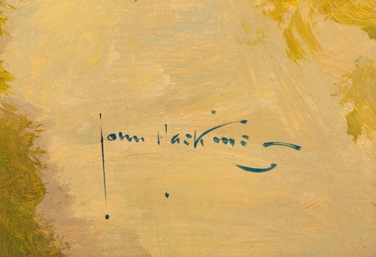 Modern Painting of an English Meadow Landscape, John Haskins, Late 20th ...