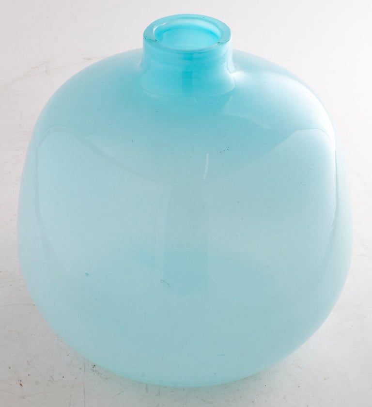 Modern Pale Blue Glass Vase For Sale at 1stDibs | pale blue vases