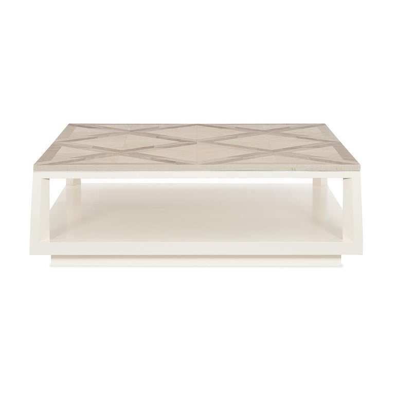 Modern Parquetry Square Coffee Table For Sale at 1stDibs