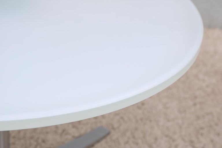 Modern Pearson Lloyd for Coalesse Bob Round Glass Top Occasional Coffee ...