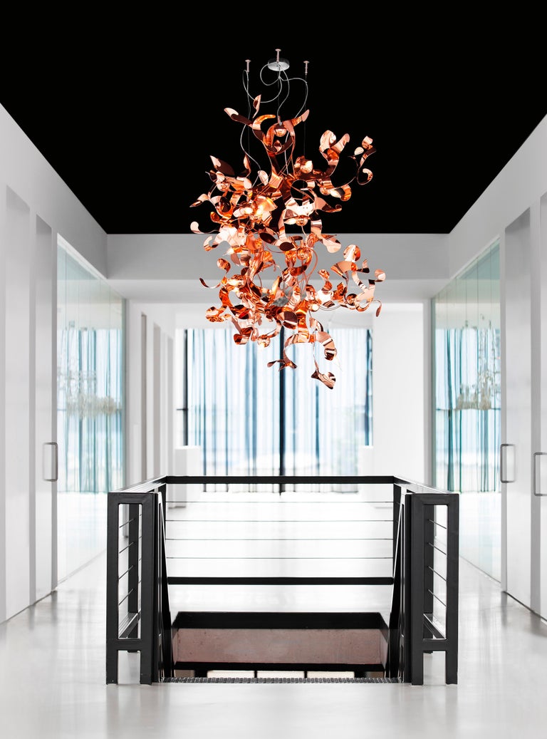 Modern Pendant in a Copper Finish, Kelp Collection, by Brand van Egmond ...