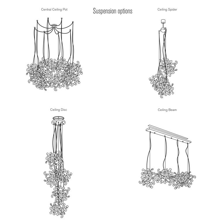 Modern Pendant in a Copper Finish, Kelp Collection, by Brand van Egmond ...