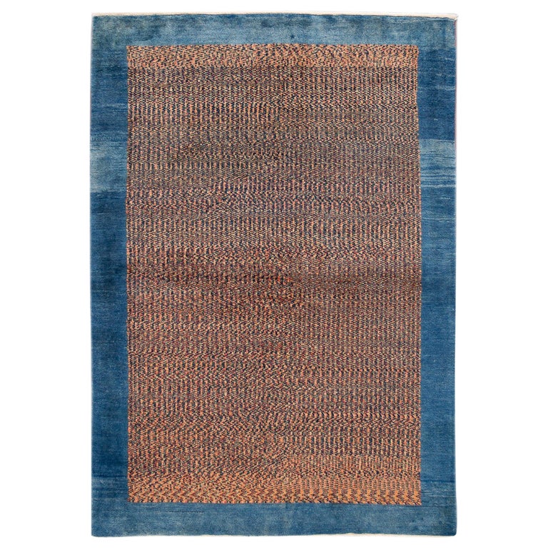Modern Persian Gabbeh Colorful Handmade Wool Rug For Sale at 1stDibs
