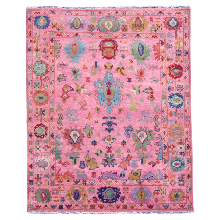 Modern Pink Oushak For Sale at 1stDibs