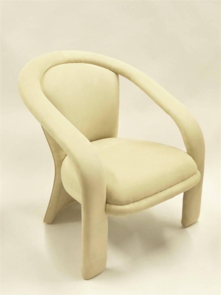 Modern Pop Lounge Chairs by Carsons in Ultrasuede at 1stDibs