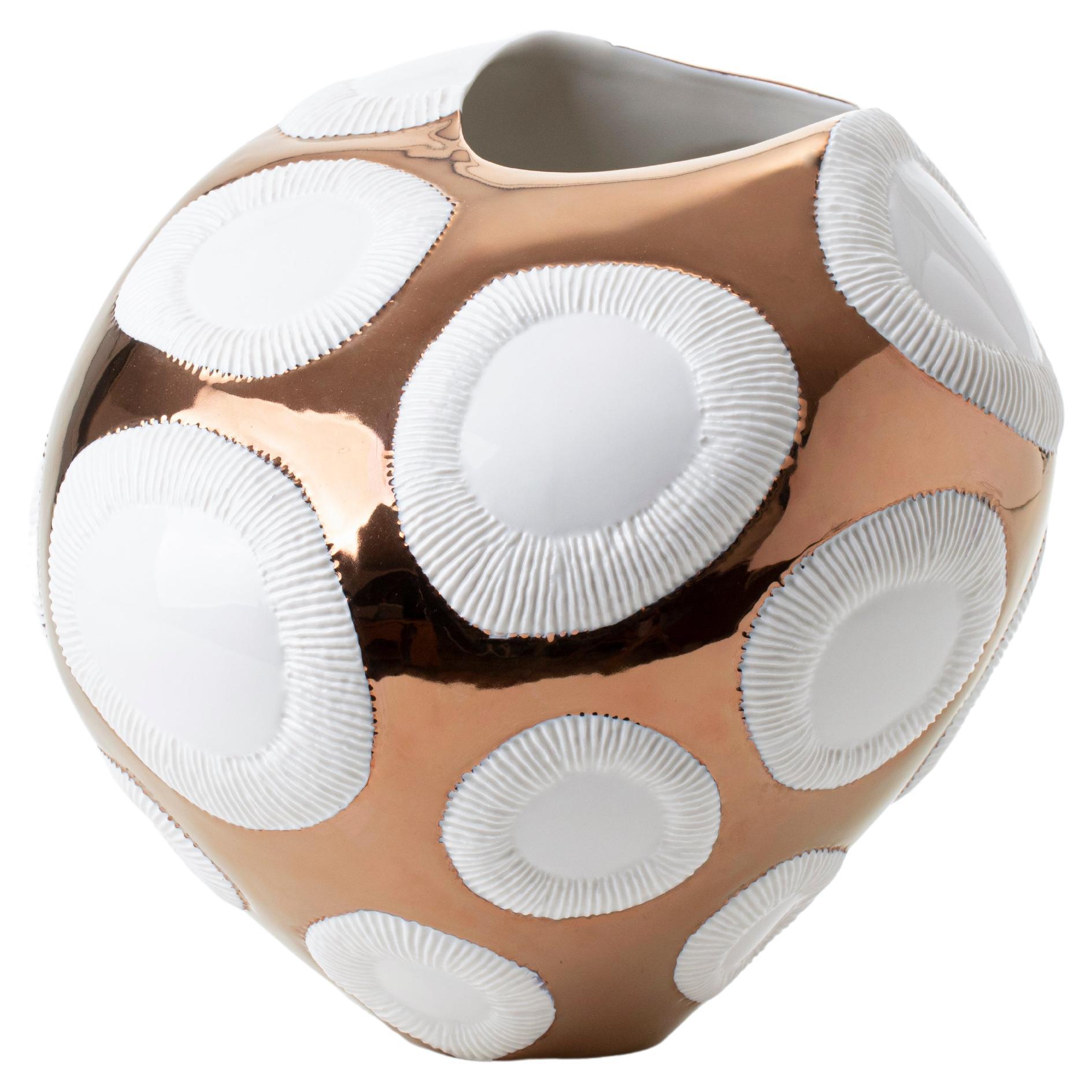 Anthozoa Gold Seaweeds Vase by Fos Ceramiche For Sale at 1stDibs