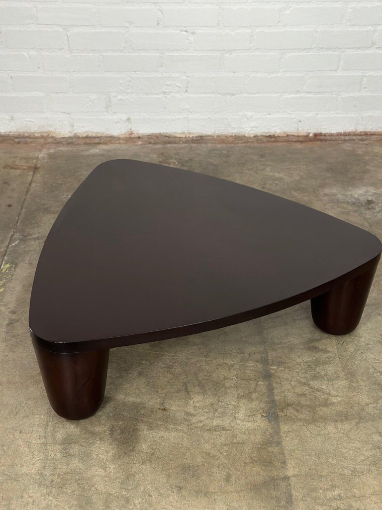 Modern Primitive Style Triangular Coffee Table For Sale at 1stDibs