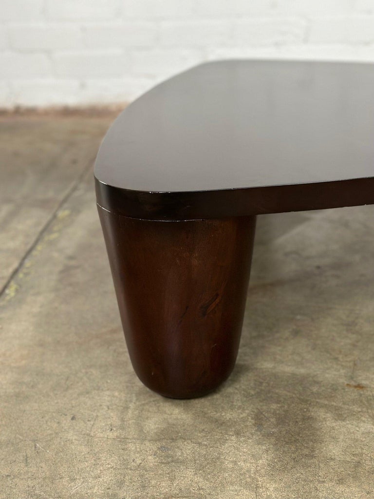 Modern Primitive Style Triangular Coffee Table For Sale at 1stDibs