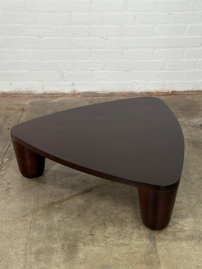 Modern Primitive Style Triangular Coffee Table For Sale at 1stDibs