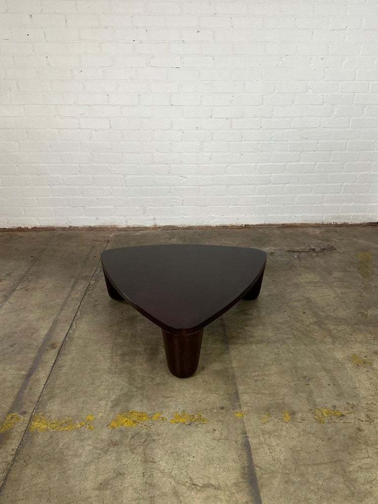Modern Primitive Style Triangular Coffee Table For Sale at 1stDibs
