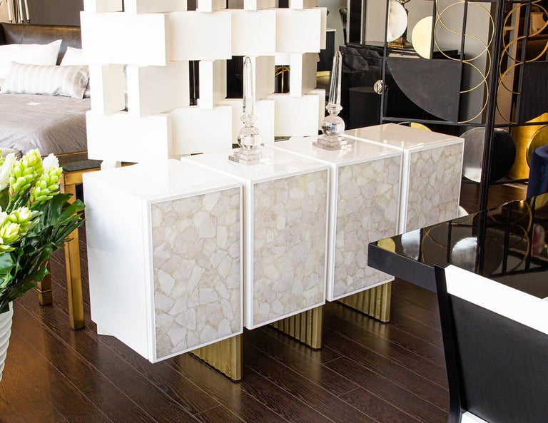 Modern Quartz Front Sideboard Baker Kira Credenza For Sale at 1stDibs