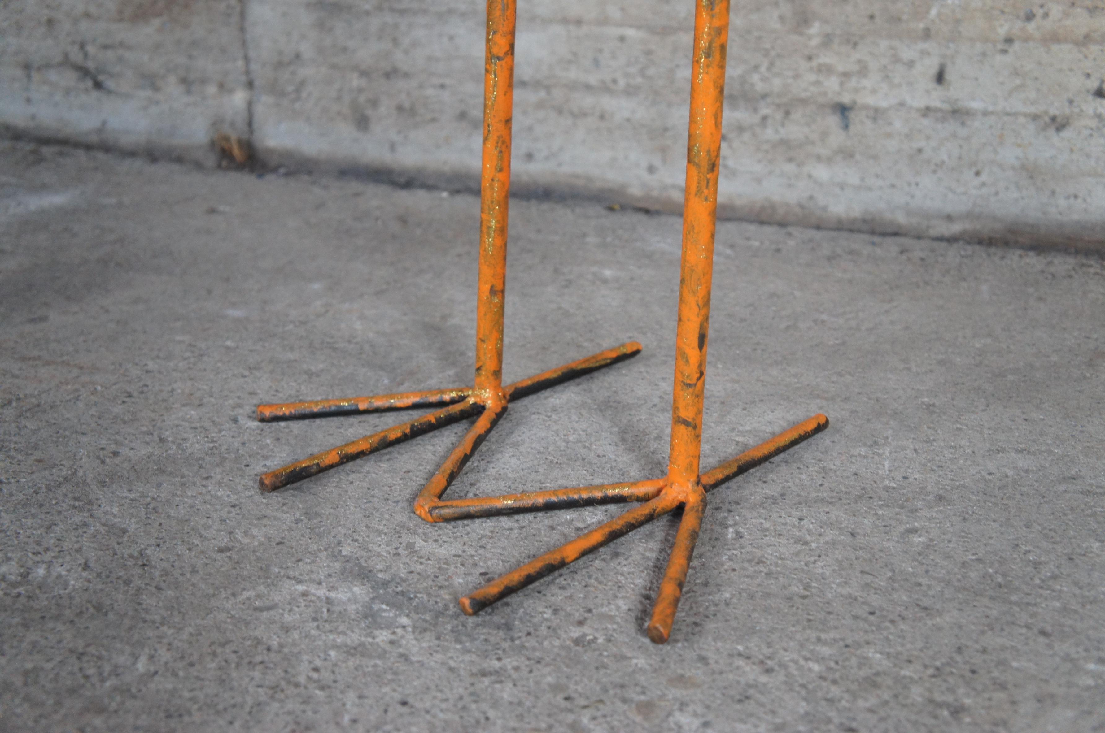 Modern Recycled Sculptural Tin Iron Life Size Crane Art Sculpture ...