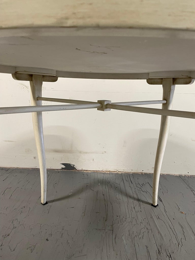 Modern Regency Game or Dining Table Cabriole Legs For Sale at 1stDibs