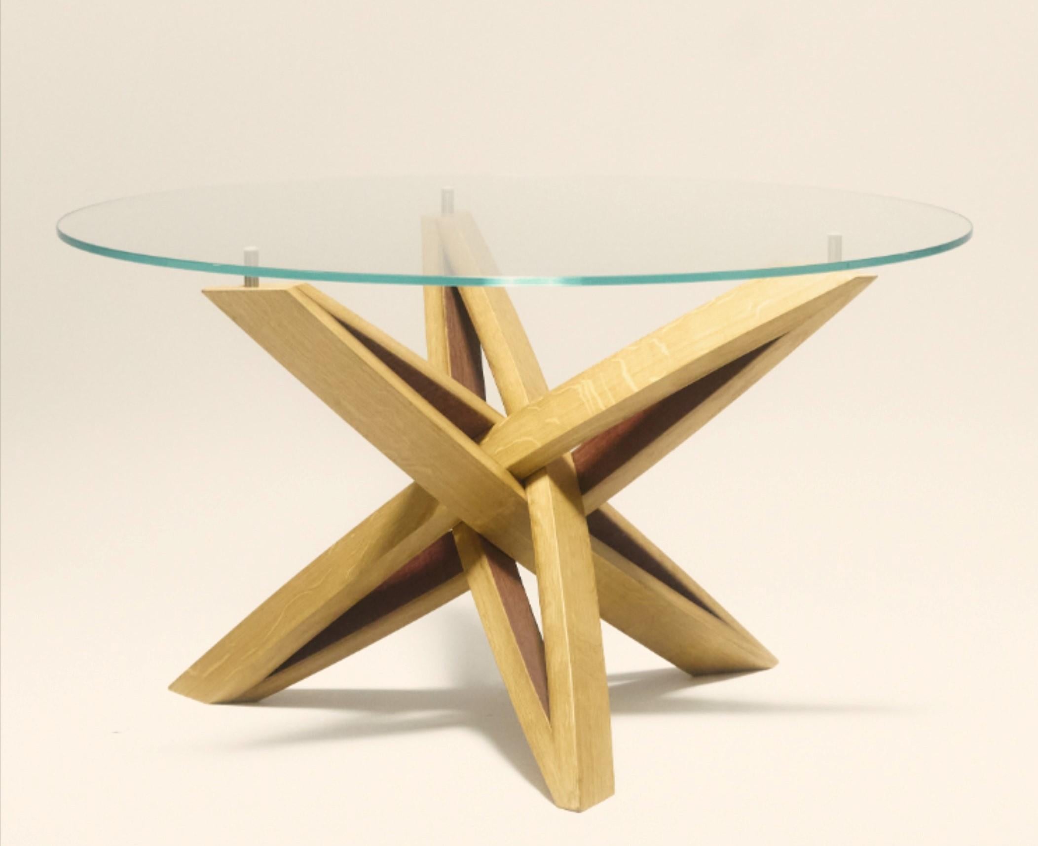 Modern Round Coffee Table Sustainable Wine-Oak Hand-Made in Italy For ...