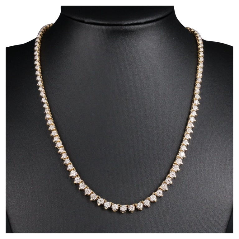 Modern Round Diamonds Gold Necklace, Diamond Gold Necklace, - For Sale ...