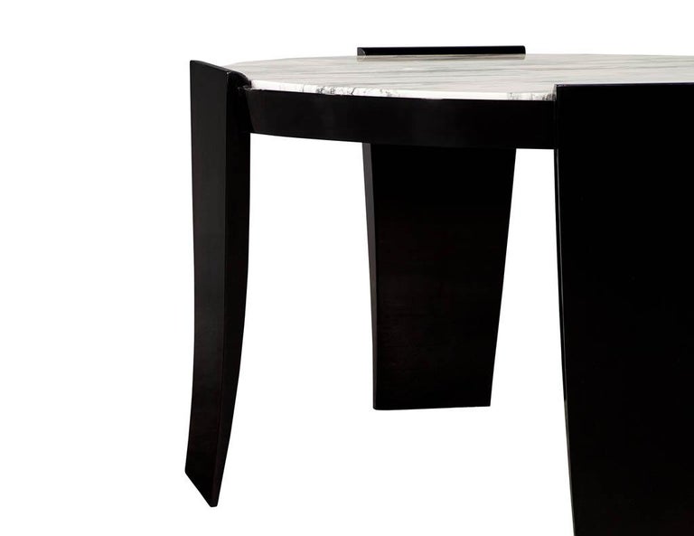 Modern Round Marble Top Foyer Table For Sale at 1stDibs | round foyer table