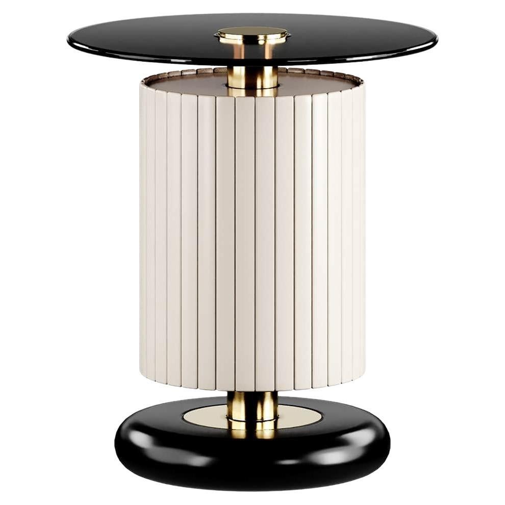 Round Modern Side Tables, Pair For Sale at 1stDibs