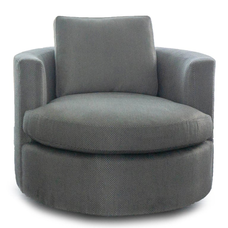 Modern Round Swivel Chair For Sale at 1stDibs