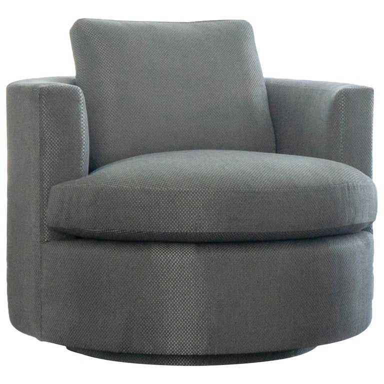 Modern Round Swivel Chair For Sale at 1stDibs