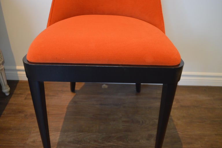 Modern Rounded Back Dining Chair for Custom Order, Showing in a Pumpkin ...