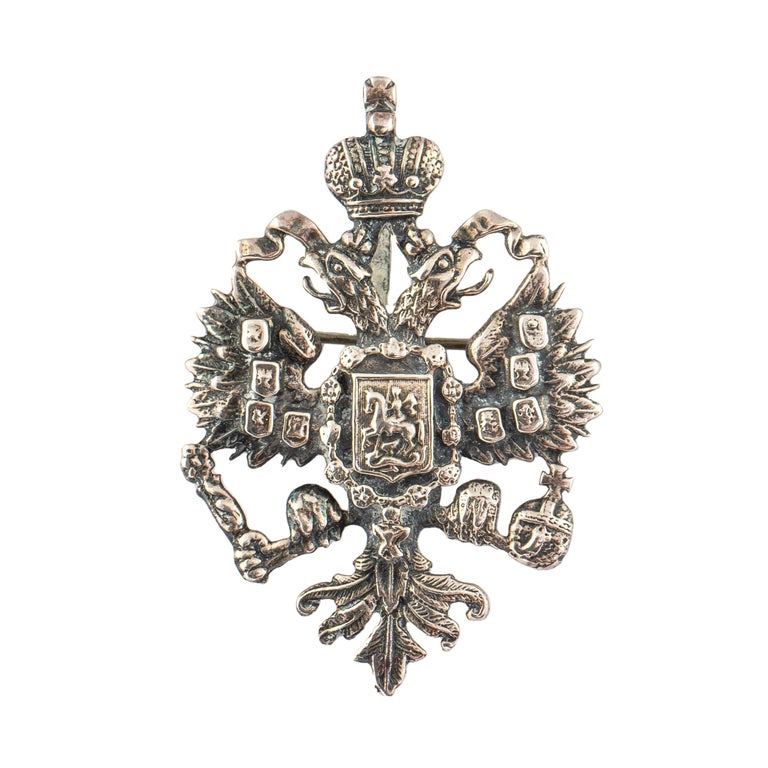Modern Russian Silver Romanov Eagle Pendant/Pin by Marie Betteley at ...