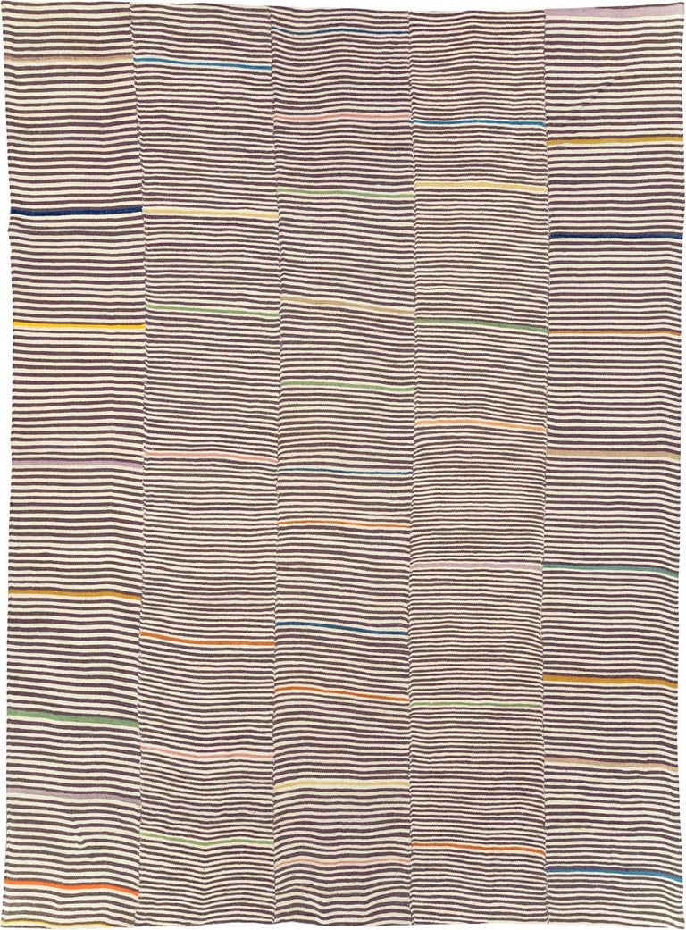 Modern Rustic Handmade Turkish Flatweave Kilim Room Size Carpet For ...