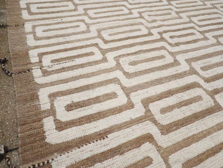 Modern Rustic Handmade Turkish High/Low Pattern Room Size Carpet For ...