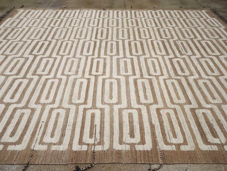 Modern Rustic Handmade Turkish High/Low Pattern Room Size Carpet For ...
