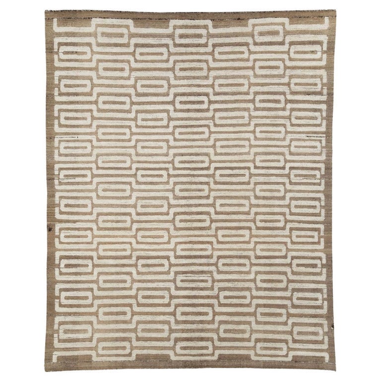 Modern Rustic Handmade Turkish High/Low Pattern Room Size Carpet For ...