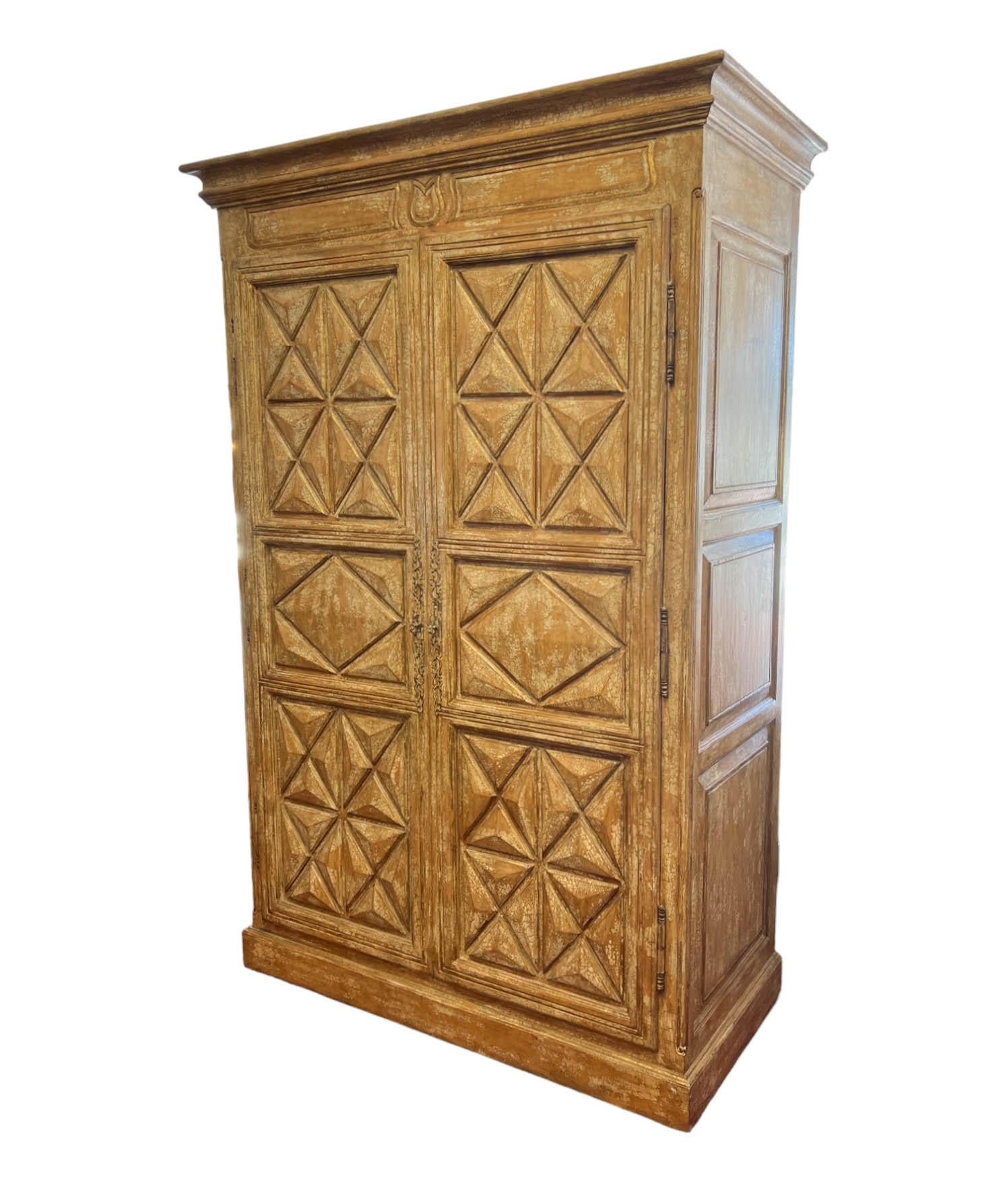 Modern Rustic Large-Scale Armoire For Sale at 1stDibs