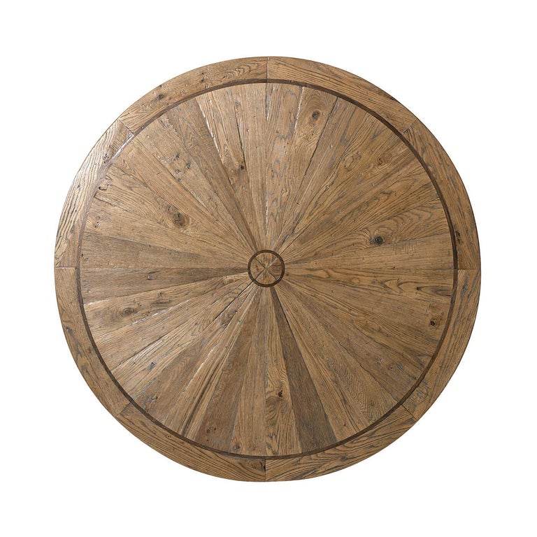 Modern Rustic Round Dining Table For Sale at 1stDibs