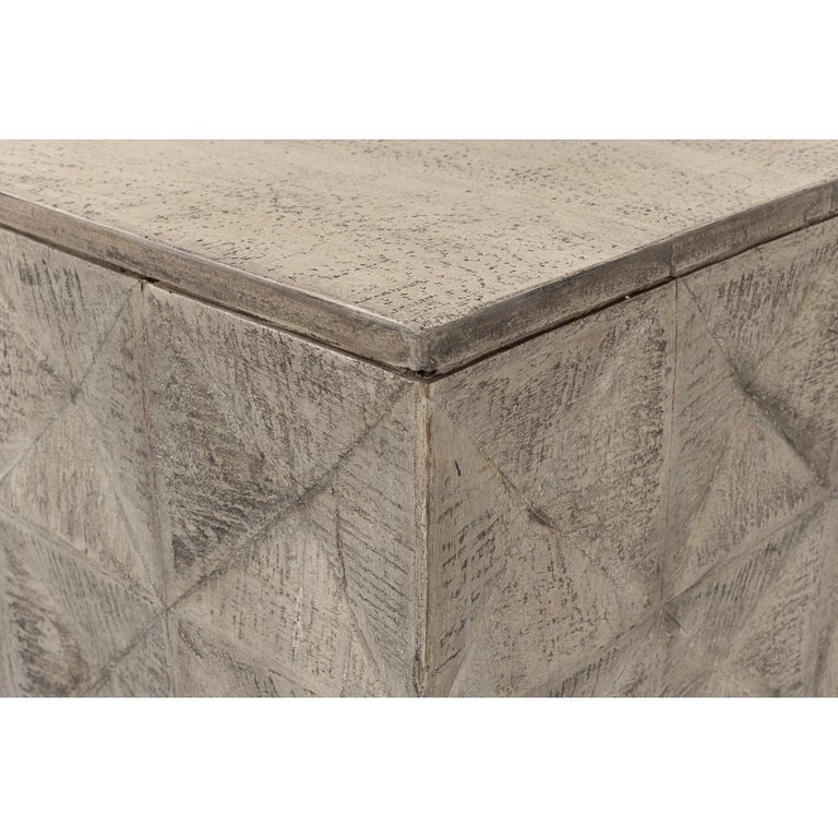 Modern Rustic Square Coffee Table, Small For Sale at 1stDibs
