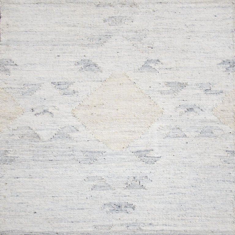 Modern Scandinavian Rug with Blue Field and ‘Arrow Tail’ Patterns in ...