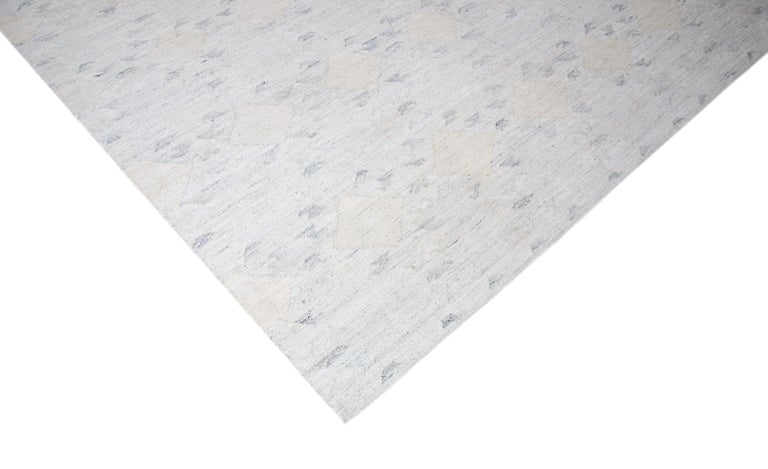 Modern Scandinavian Rug with Blue Field and ‘Arrow Tail’ Patterns in ...